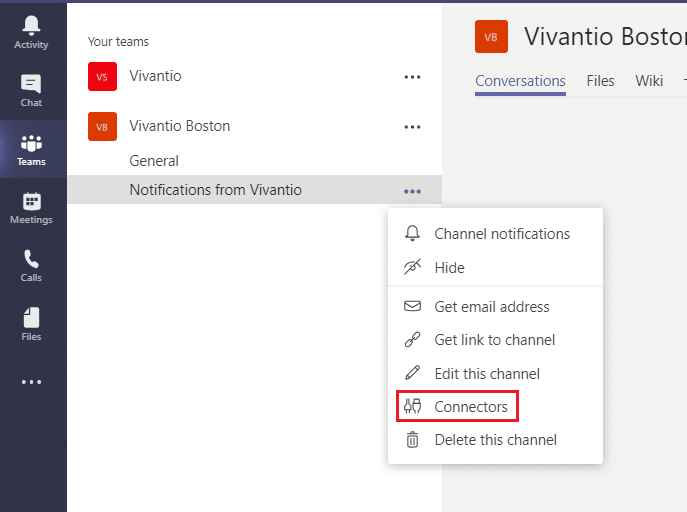 How to Integrate Vivantio with Microsoft Teams