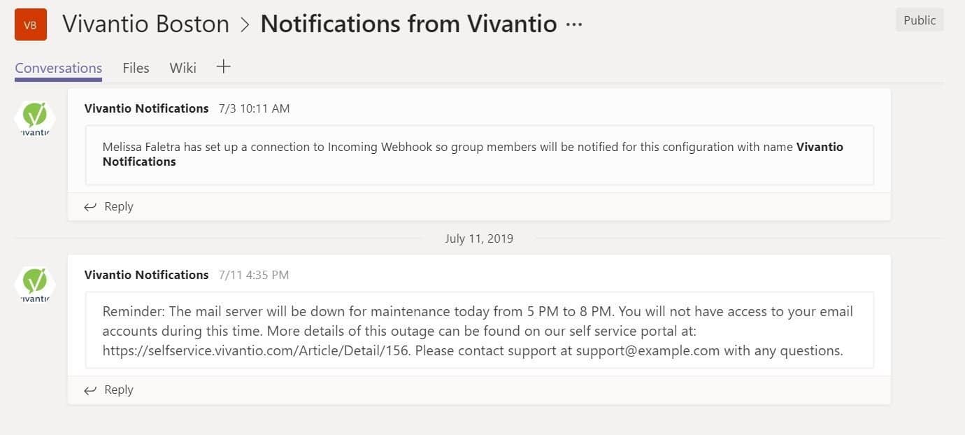 How to Integrate Vivantio with Microsoft Teams